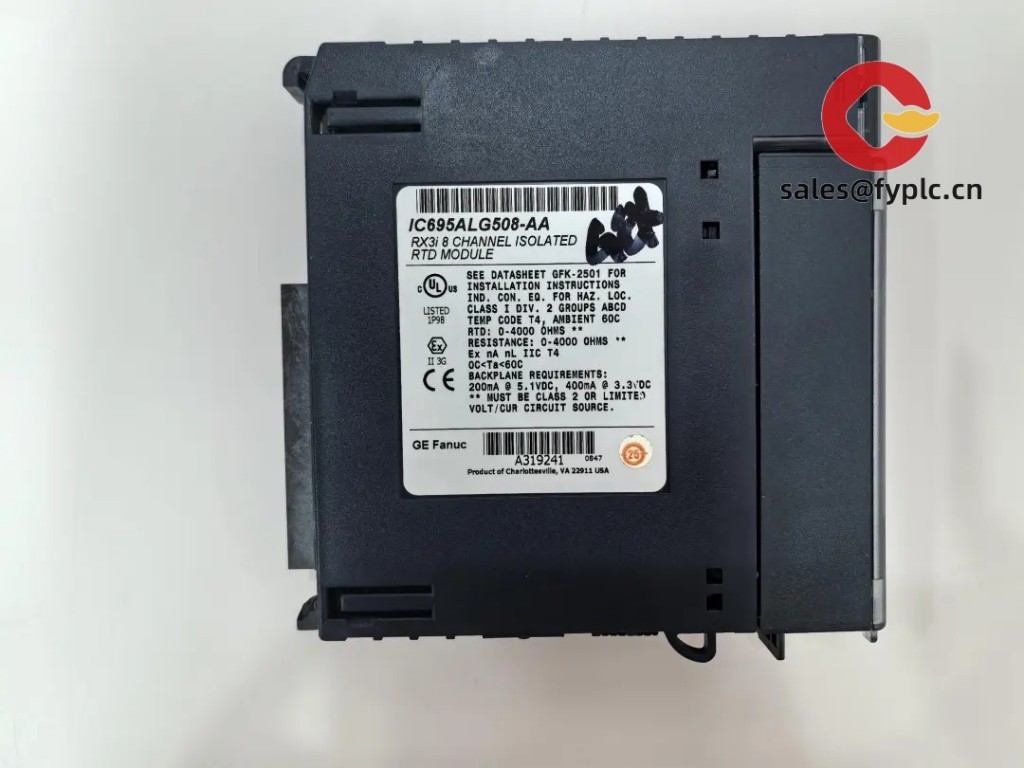 Emerson PACSystems RX3i IC695ALG508-AA – 8‑Channel Analog Input Module ...